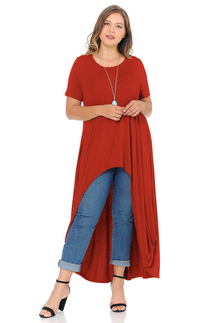 High-Low Maxi Top Plus Size – Pastel by Vivienne